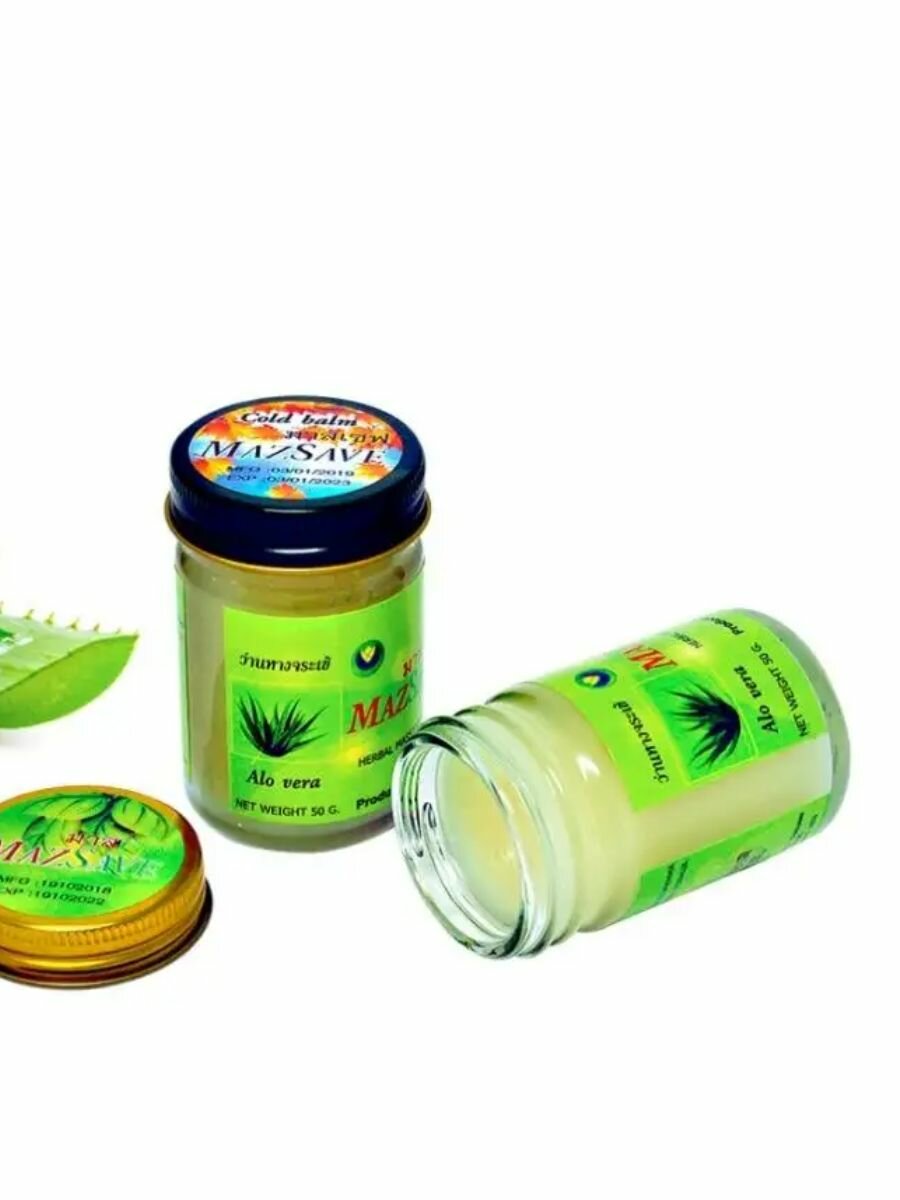 Dokbuasee Тайский бальзам для массажа с алоэ вера, 50 мл