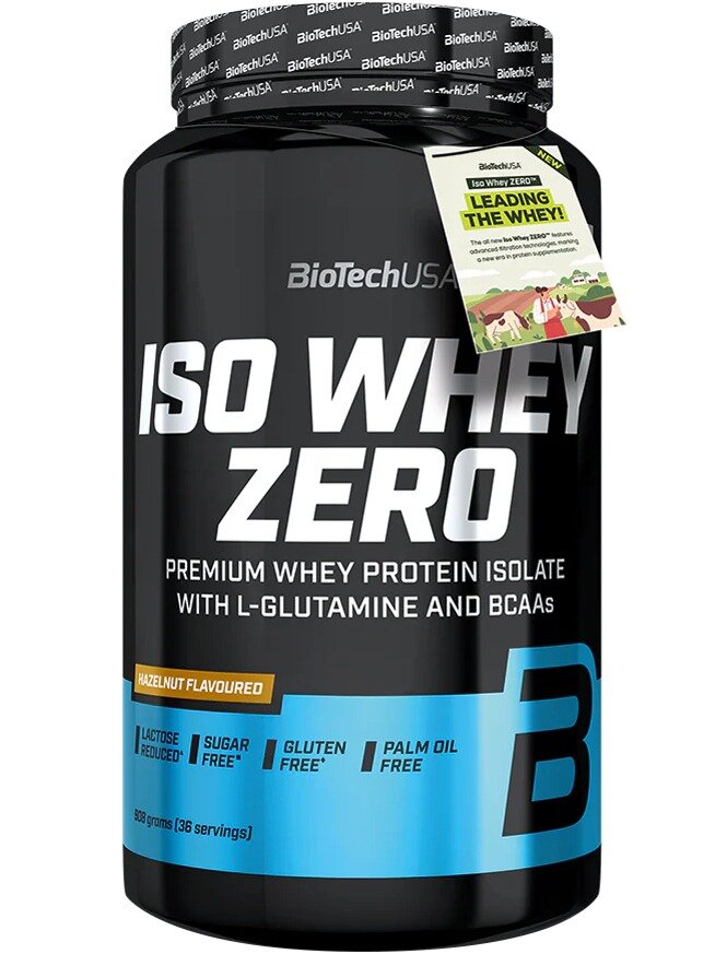 Изолят протеина BioTechUSA Iso Whey Zero 908 г, Фундук