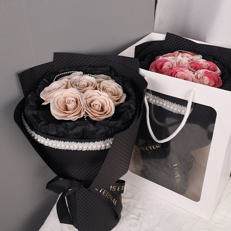 2026 День учителя День святого Валентина Букет вечных роз Искусственный цветок Готовый мыльный цветок Подарок на фестиваль Циси Подарок для киоска