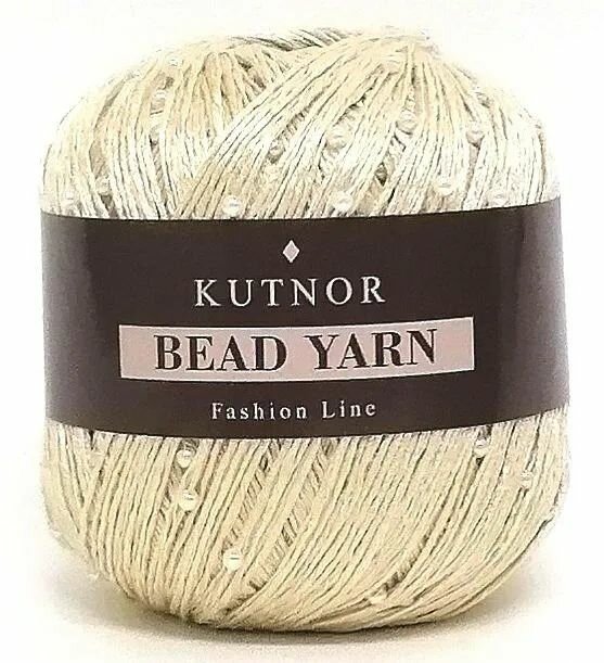 Пряжа Kutnor Bead Yarn 32 (4 мотка по 50г/190м) сливочный