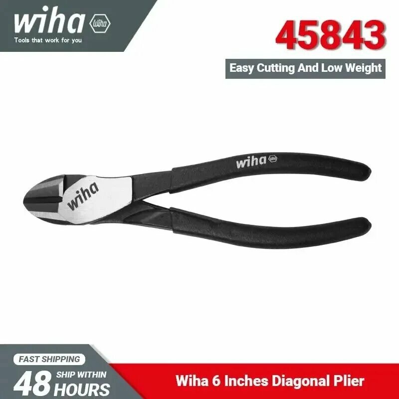 WIHA 45843 Кусачки для резки и зачистки проводов, универсальный специализированный инструмент для электриков