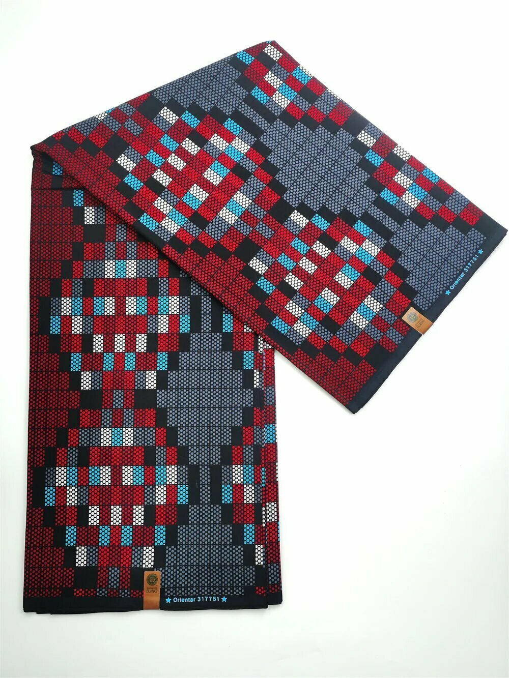 Африканская ткань Pagne, 100% хлопок, 6 ярдов Абрикос