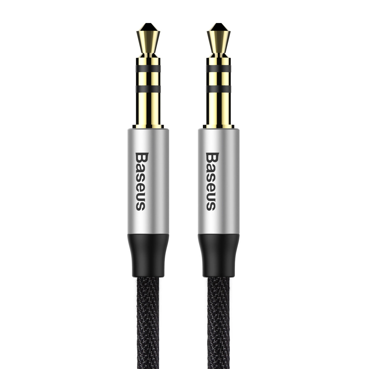 Кабель Baseus CAM30-BS1 Yiven Audio Cable M30 AUX 3.5mm (M) to AUX 3.5mm (M) 1m Silver+Black