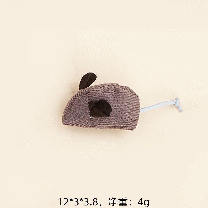 Набор игрушек для кошек: реалистичная плюшевая мышь с перьями, устойчивая к царапинам и укусам, игрушка для самостоятельного развлечения питомца