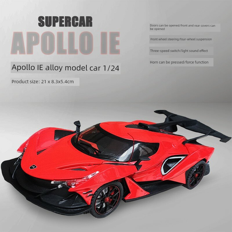 Apollo IE Модель Автомобиля, Красный, Масштаб 1:18, Сплавная Игрушка для Детей