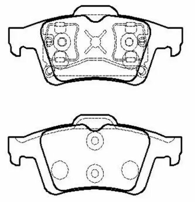 Колодки тормозные дисковые задн MAZDA: 3 04- FORD Focus 03.10-