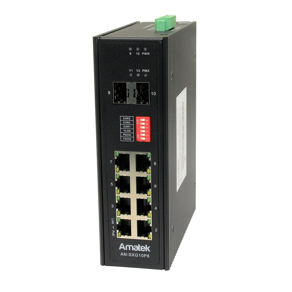 Коммутатор промышленный 10-портовый Amatek AN-SXG10P8 7000984