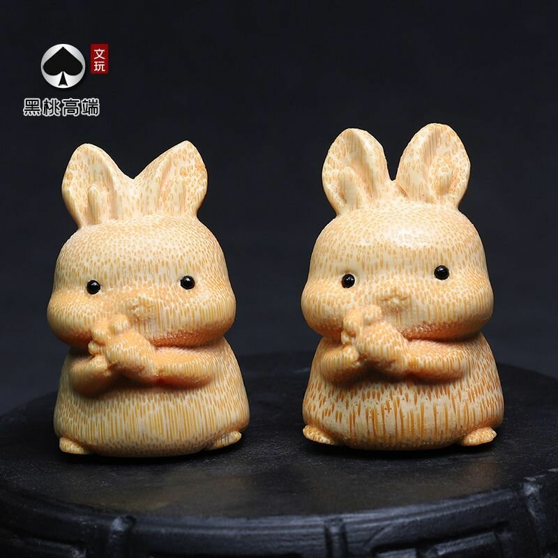 Цельная бамбуковая фигурка с изображением знака зодиака, бамбуковая резьба, художественное изделие из нефритового бамбука, милый декор для офиса и кабинета, подвеска для снятия стресса и расслабления.