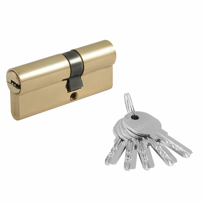 Механизм цилиндровый асимметричный 40-30мм перфоключ золото ЛПУ-70 нора-м