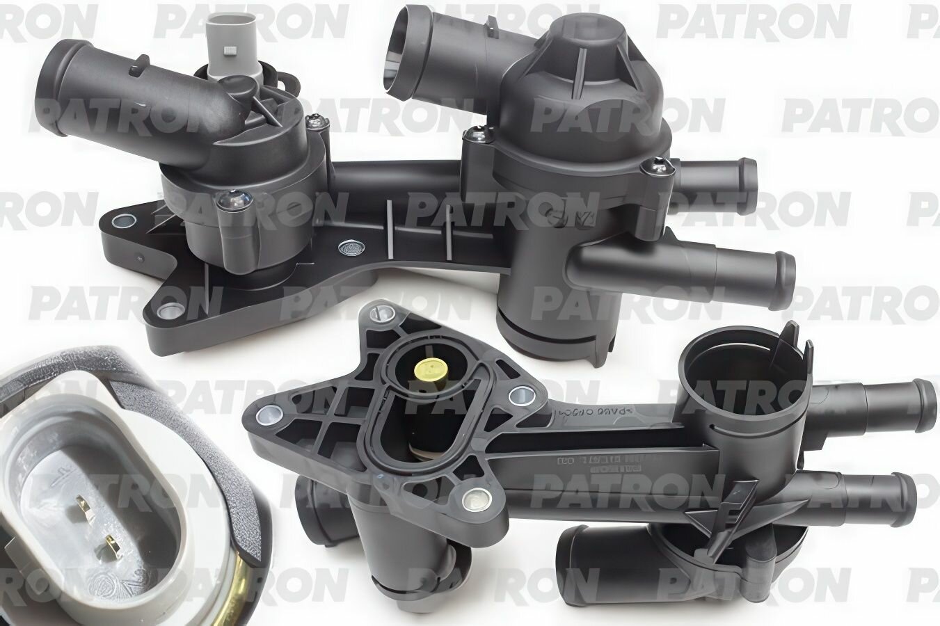 Термостат (в корпусе) VW: Polo (Sed RUS) 2011-2020, Jetta 2011-2018, SKODA Rapid 2013-2020, SEAT Ibiza V 2008-2016