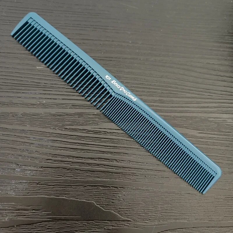 Профессиональная антистатическая расческа для стрижки model 101 blue