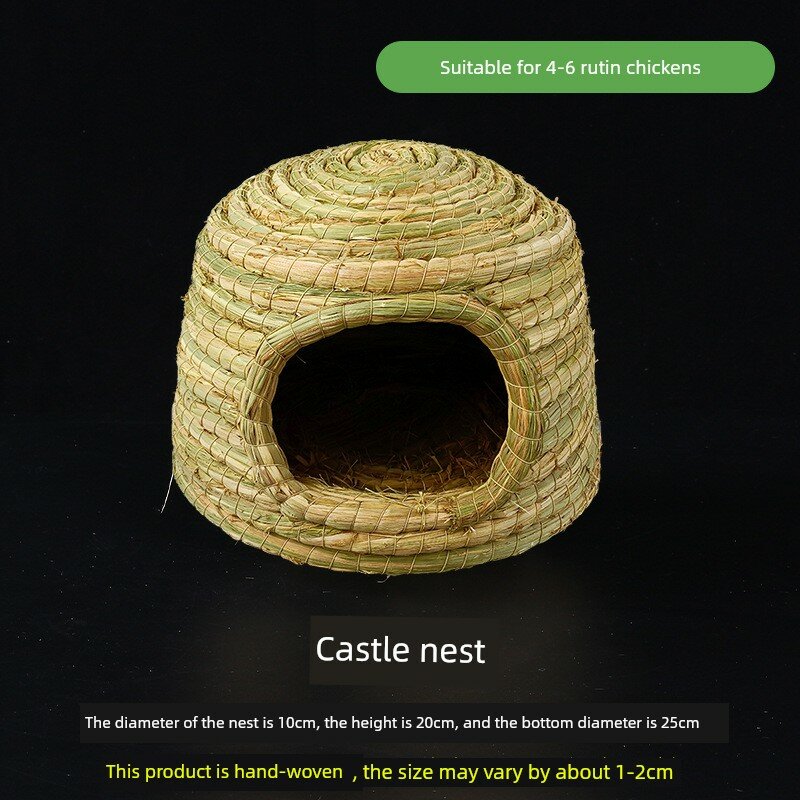 Специальное гнездо из травы для перепелов, куриное гнездо, гнездо для откладывания яиц перепелов, птичье гнездо, теплое