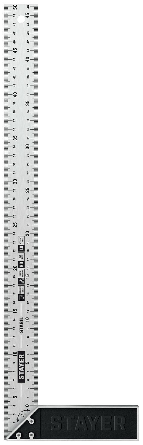 Столярный угольник 500 мм, Professional STAYER 3431-50