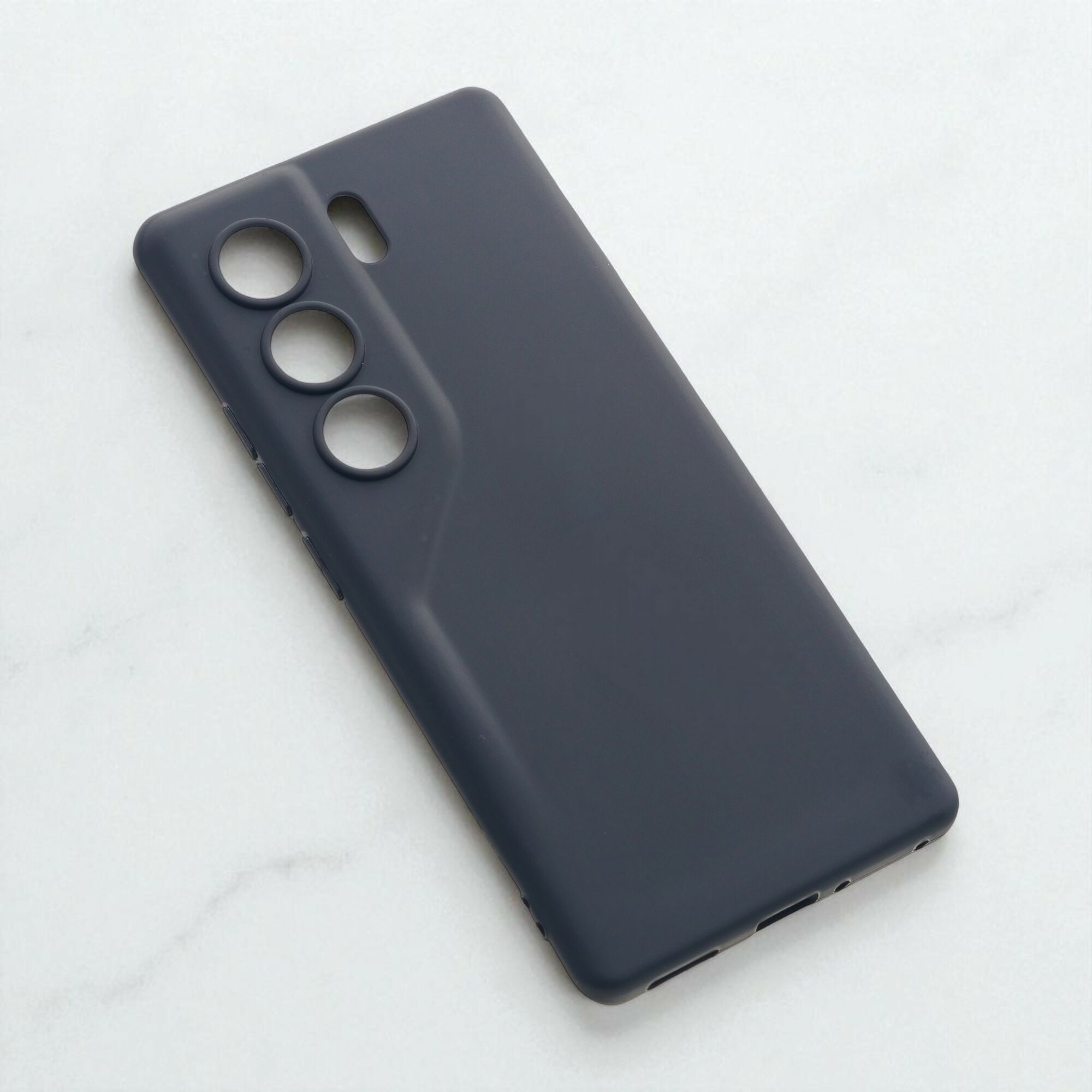 Силиконовый чехол TPU Case для матовый Tecno Camon 40 PRO 4G черный
