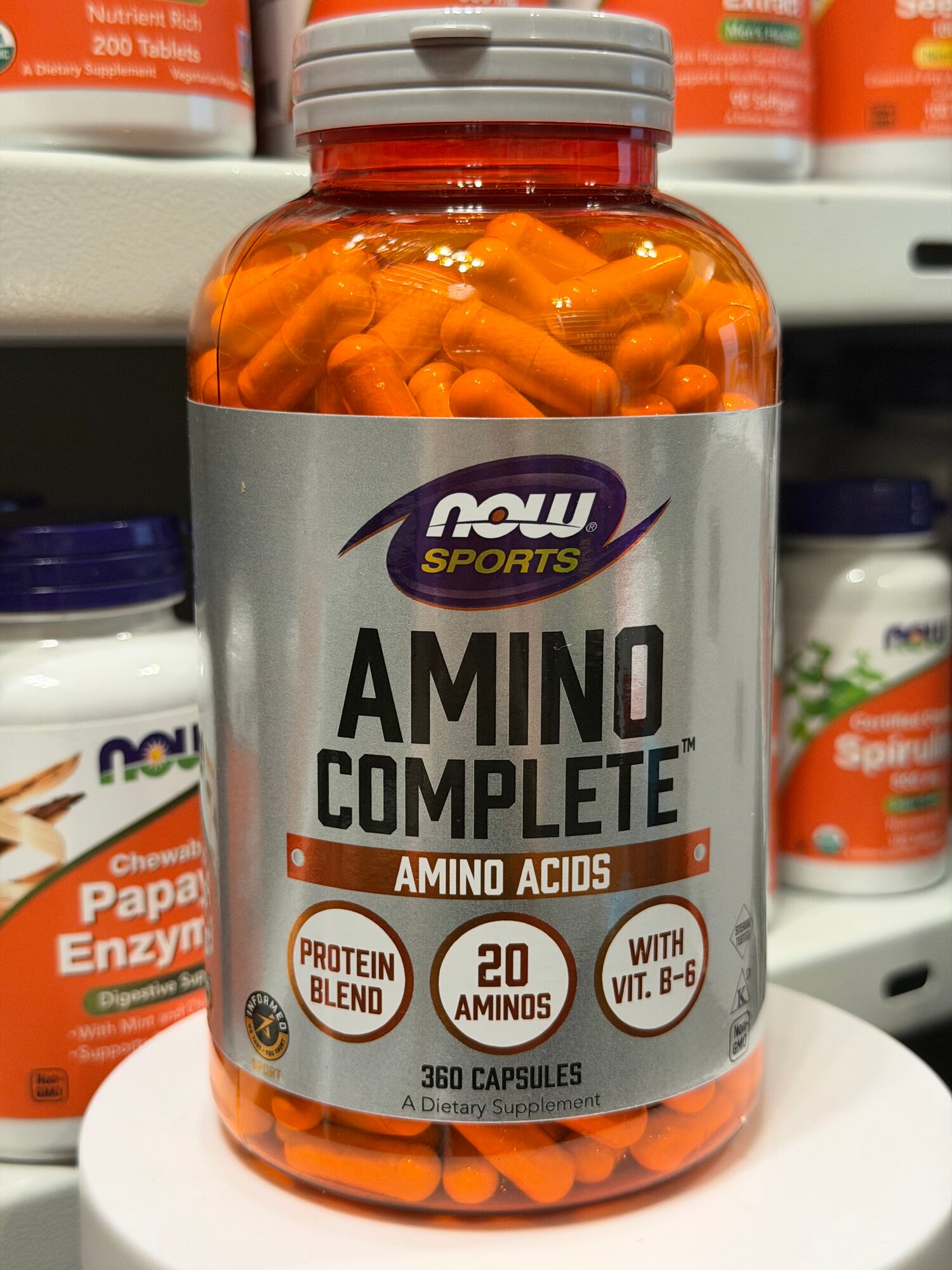 NOW Amino Complete - комплекс аминокислот для мышц, восстановления и энергии, 360 капсул