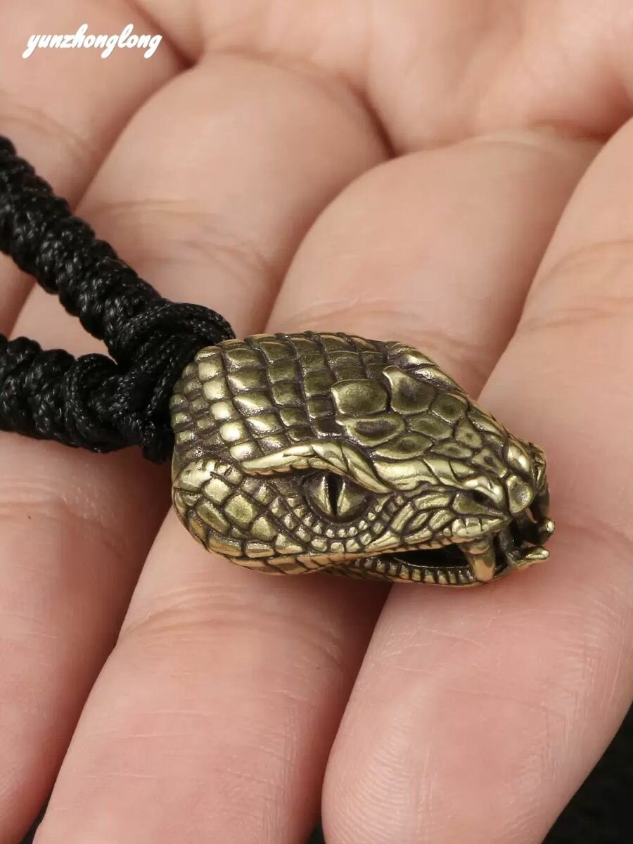 Yunzhonglong скульптура головы змеи, декоративный предмет, коллекция, латунь