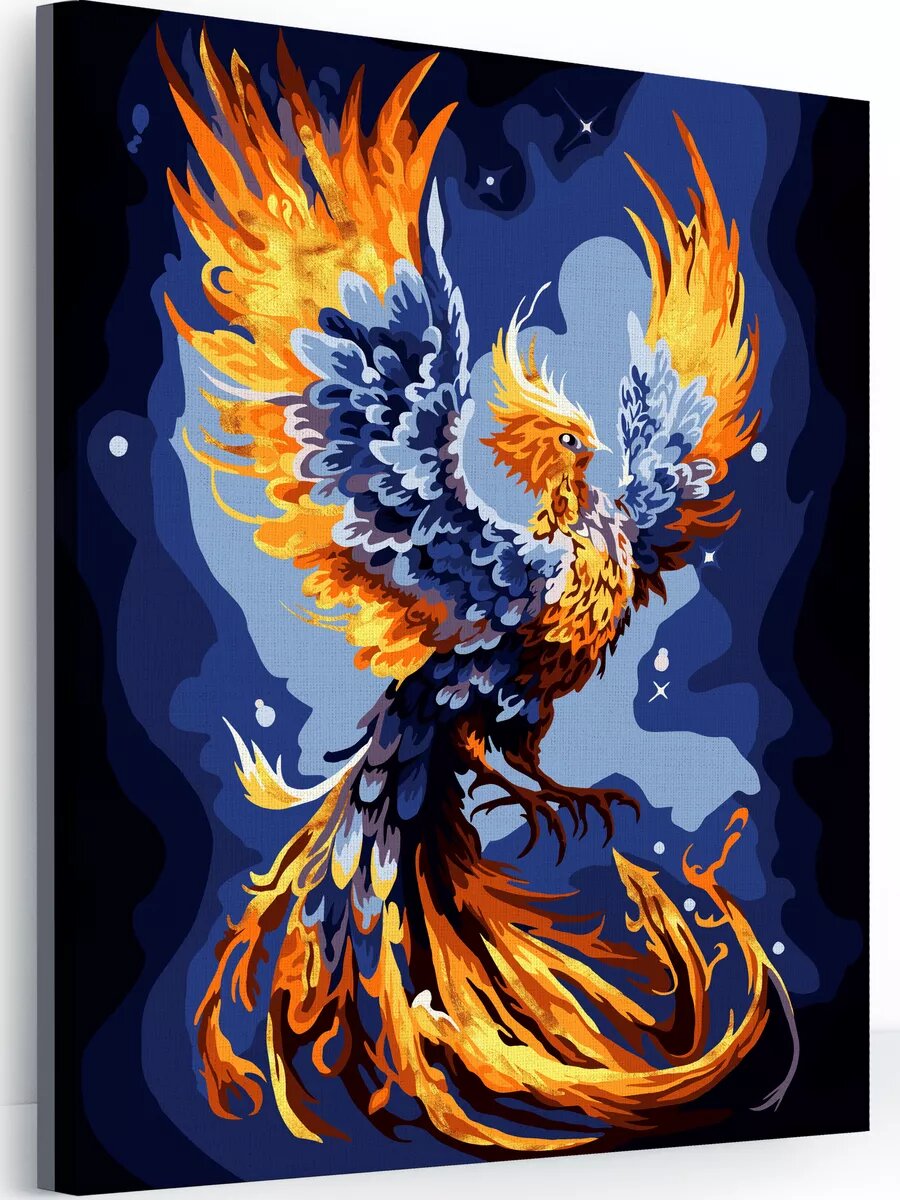 Феникс Картина по номерам на холсте 40х50 см