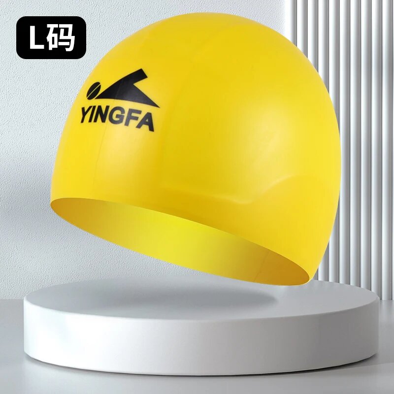 Yingfa Шапочка для плавания силиконовая, желтая
