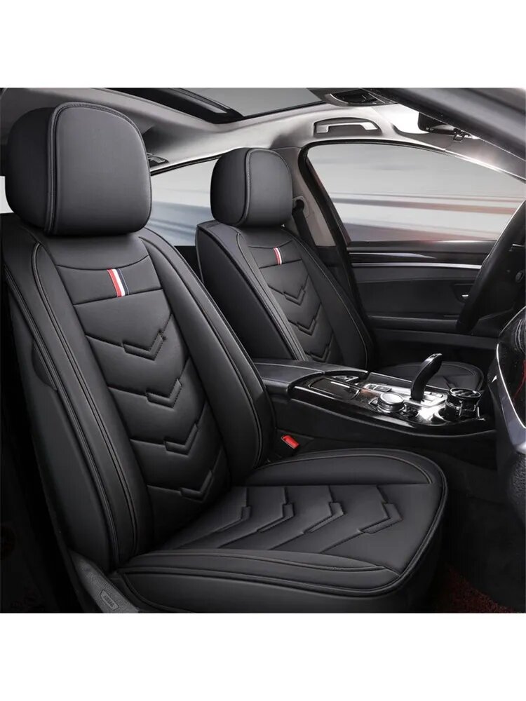 Автомобильный чехол на Передние сиденья, Сиденье водительское, Экокожа, 1 шт.