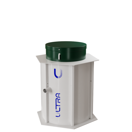 Септик Евробион Ультра-10, самотечный, полипропилен, до 10 пользователей, насосного типа с эжекторной аэрацией