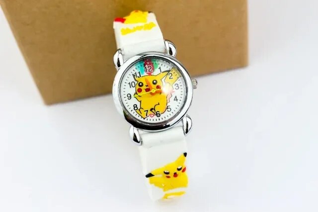 Кварцевые часы Pokémon Pikachu для детей, мальчиков и девочек, плюшевая игрушка Пикачу, рождественский подарок.