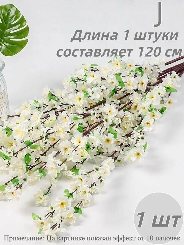 SHANSHENG-Стабилизированные цветы Сакура, 120 см, 60 гр