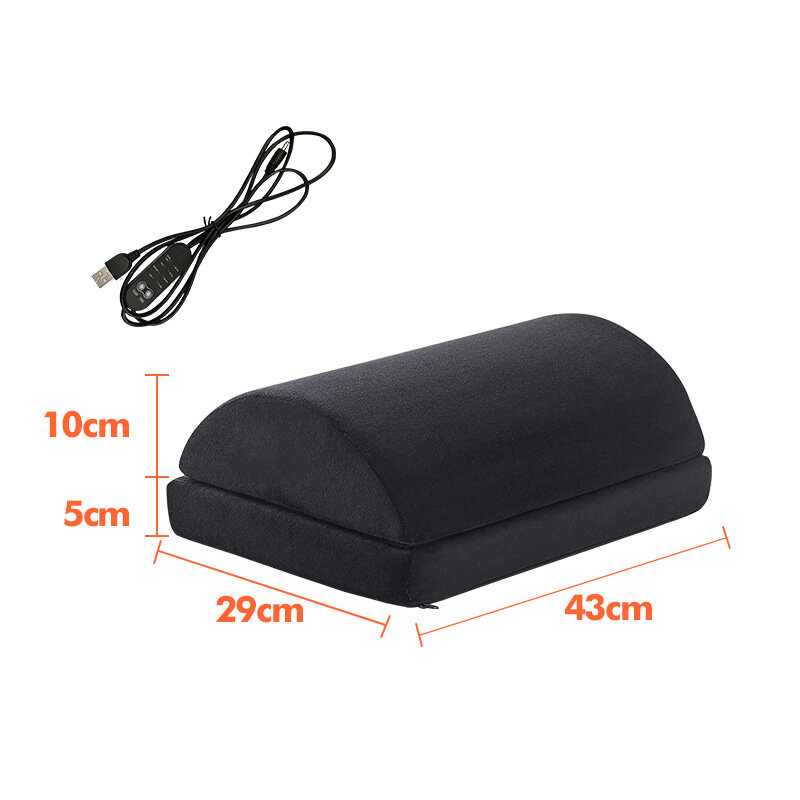 Подушка из пеноматериала с эффектом памяти, высокоплотный поролон, регулируемая, съемная и моющаяся подставка для ног, съемная и моющаяся подставка для ног, подставка для ног с подогревом.