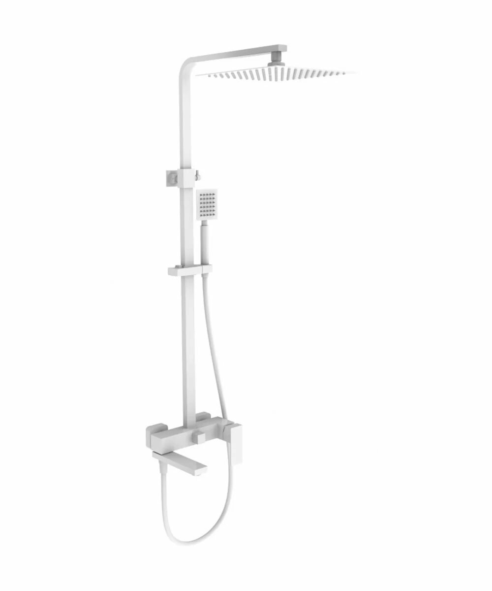 Душевая система с тропическим душем из нержавеющей стали с лейкой и шлангом V363563-F белый