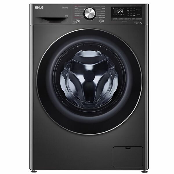 Стиральная машина LG F2V9FW9P, 9 кг, AI DD, TurboWash360, инверторный мотор, паровая стирка Steam черный