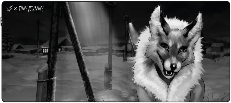 Коврик ARDOR GAMING Tiny Bunny Alisa (XL), 900 мм x 400 мм x 4 мм, черный