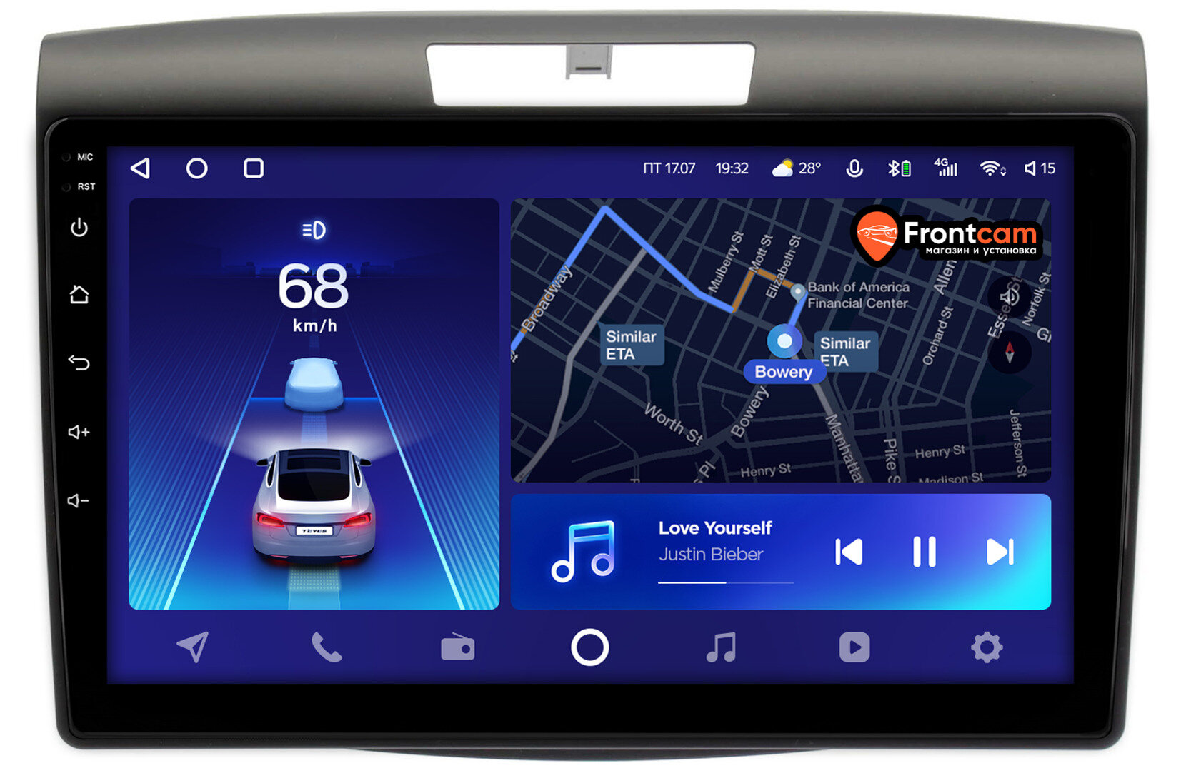 Штатная магнитола Honda CR-V 4 2011-2018 Teyes CC2 PLUS 6/128 9" RM-9419 Android 10 (4G-SIM, DSP, QLed)