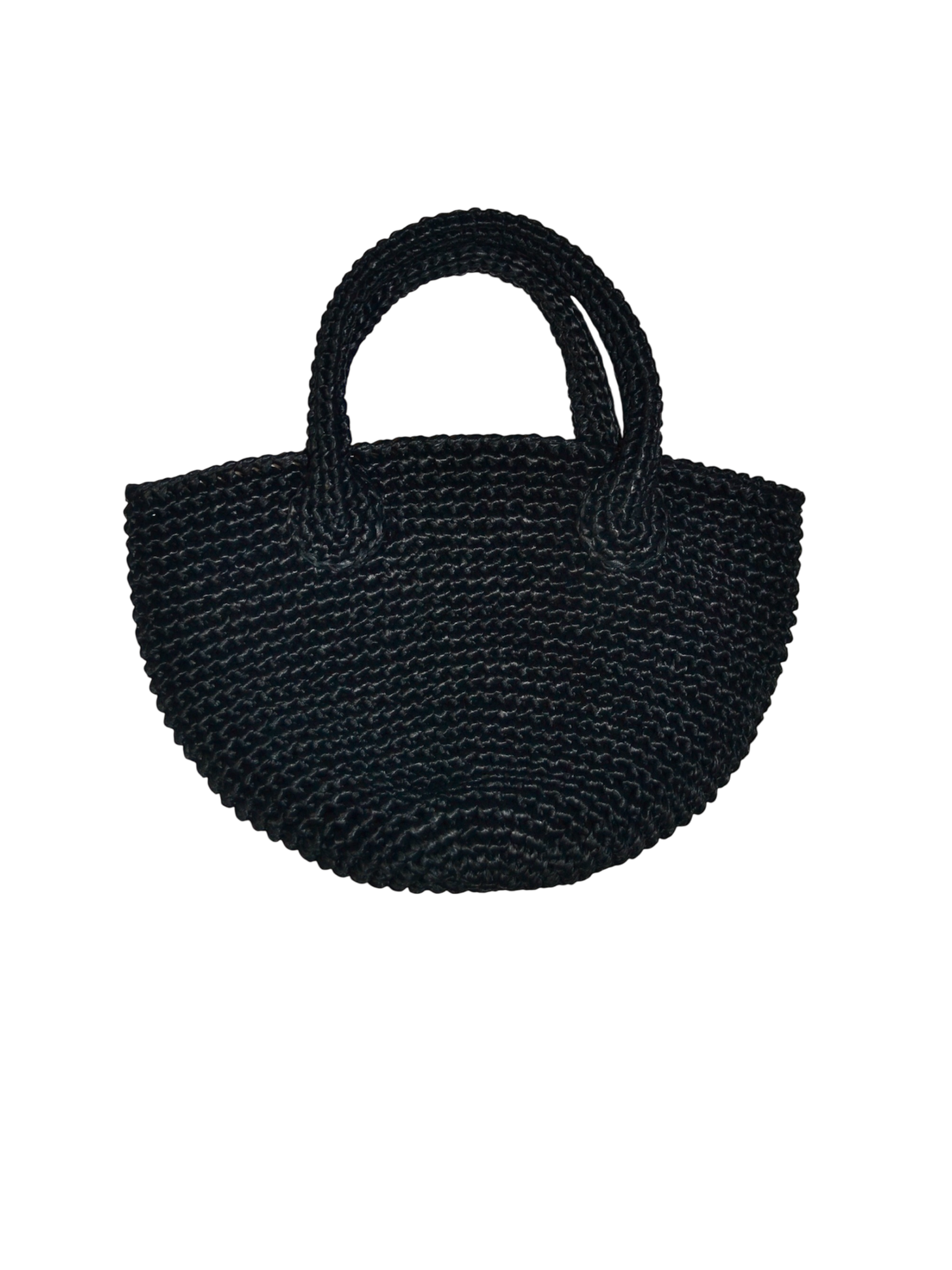 Сумка тоут  из рафии, anitochka.shop, ручная работа, с подкладкой и кнопкой, черная