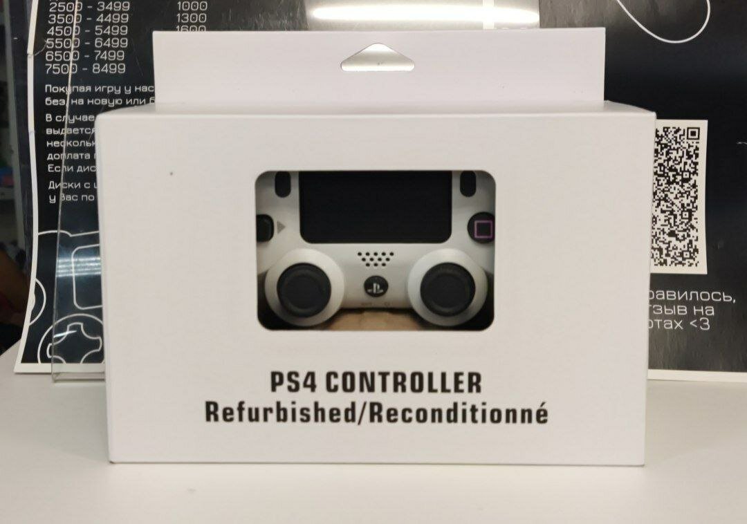 Джойстик PS4 DualShock Wireless original White (Sony Refurbished)(SPC)