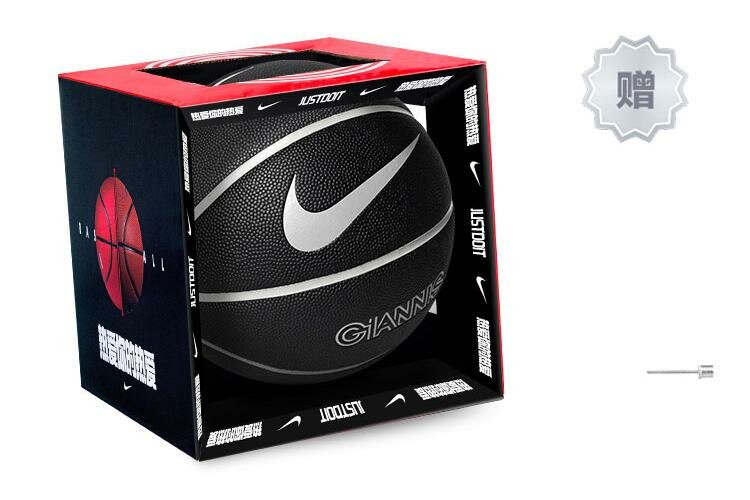 Баскетбольный мяч мужской Nike GIANNIS ALL COURT Series из искусственной кожи черный для тренировок и матчей размер 7