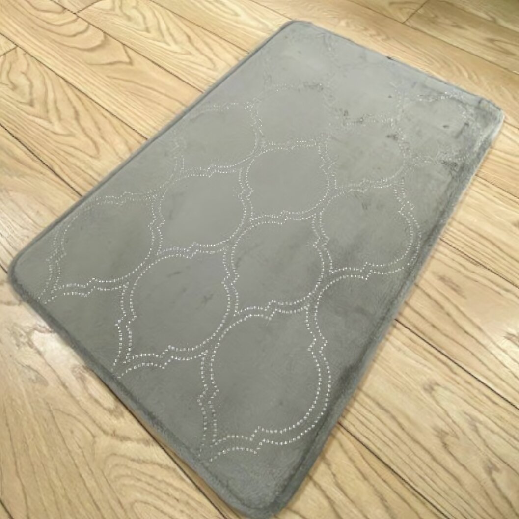 Коврик для ванной "Memory stripes" exclusive 50x80 см, light grey, с эффектом памяти