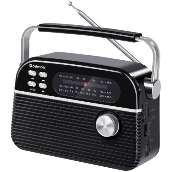 Радиоприемник Defender Vega 5Вт FM/AM/SW/BT/USB/TF/1200мАч