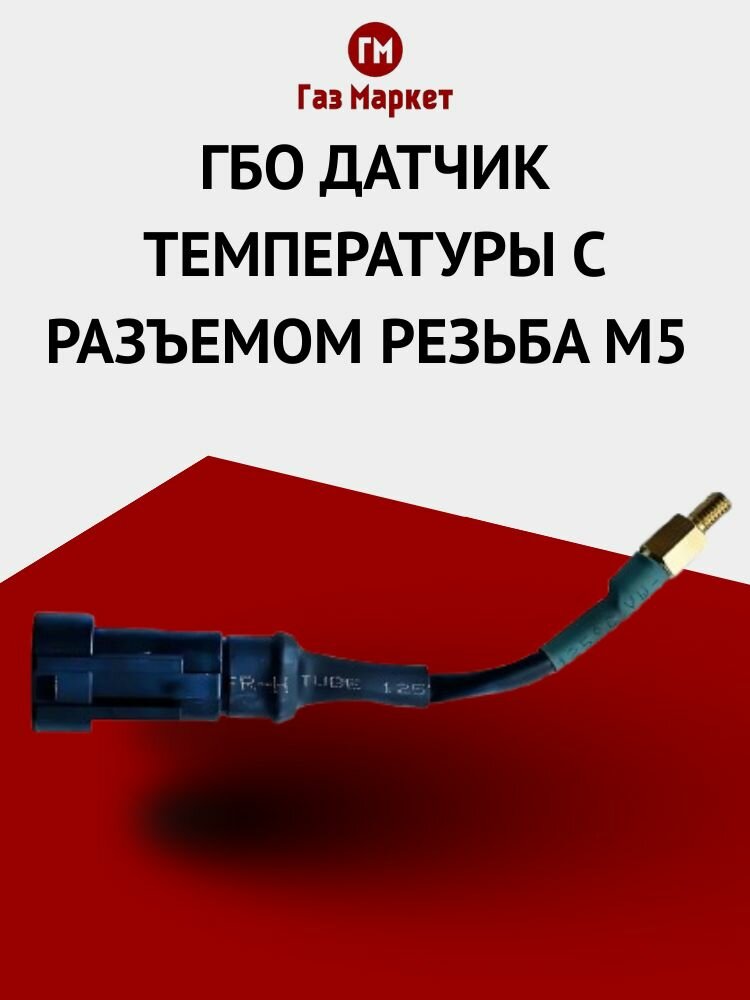 ГБО датчик температуры редуктора/ С разъемом / Резьба М5 СС