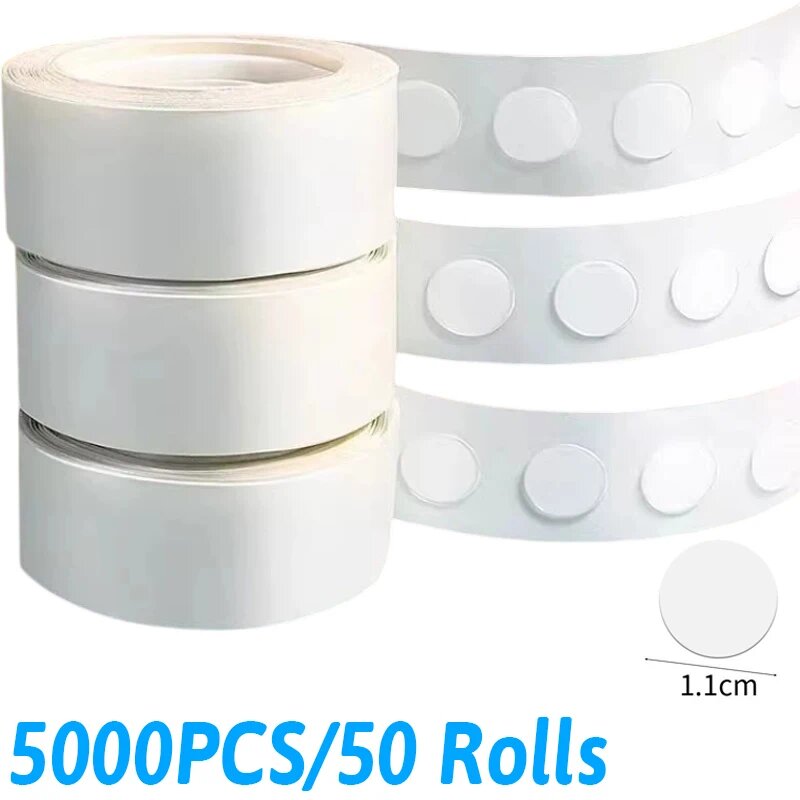 Клеевые точки для шаров, прозрачные, 50 рулонов 50 Roll (5000PCS)