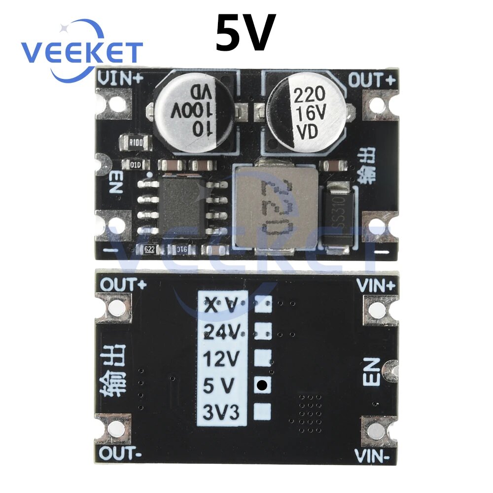 Понижающий преобразователь VEKET 5V 3.3В/5В/12В/24В