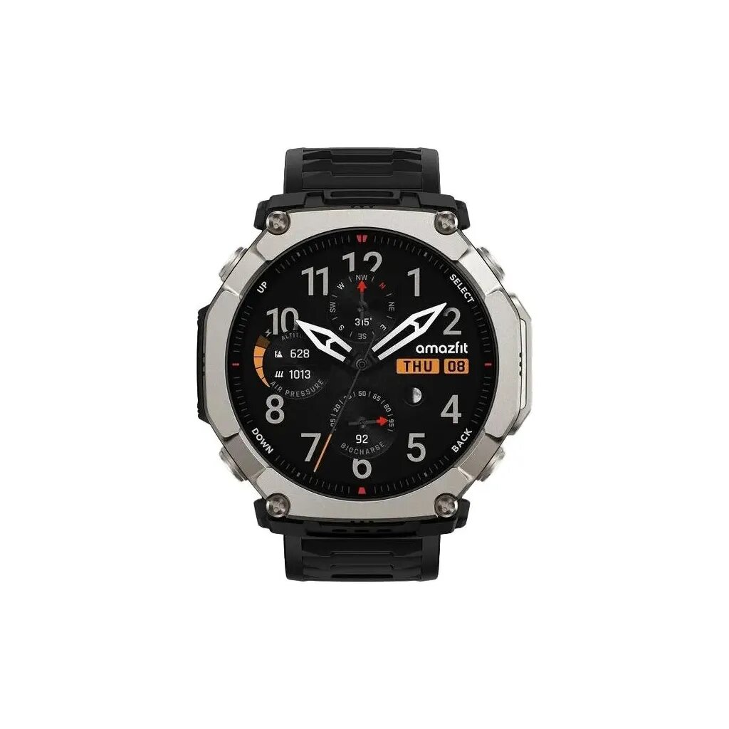 Смарт-часы AMAZFIT T-Rex Ultra 2, 51мм, 1.5", черный/серебристый