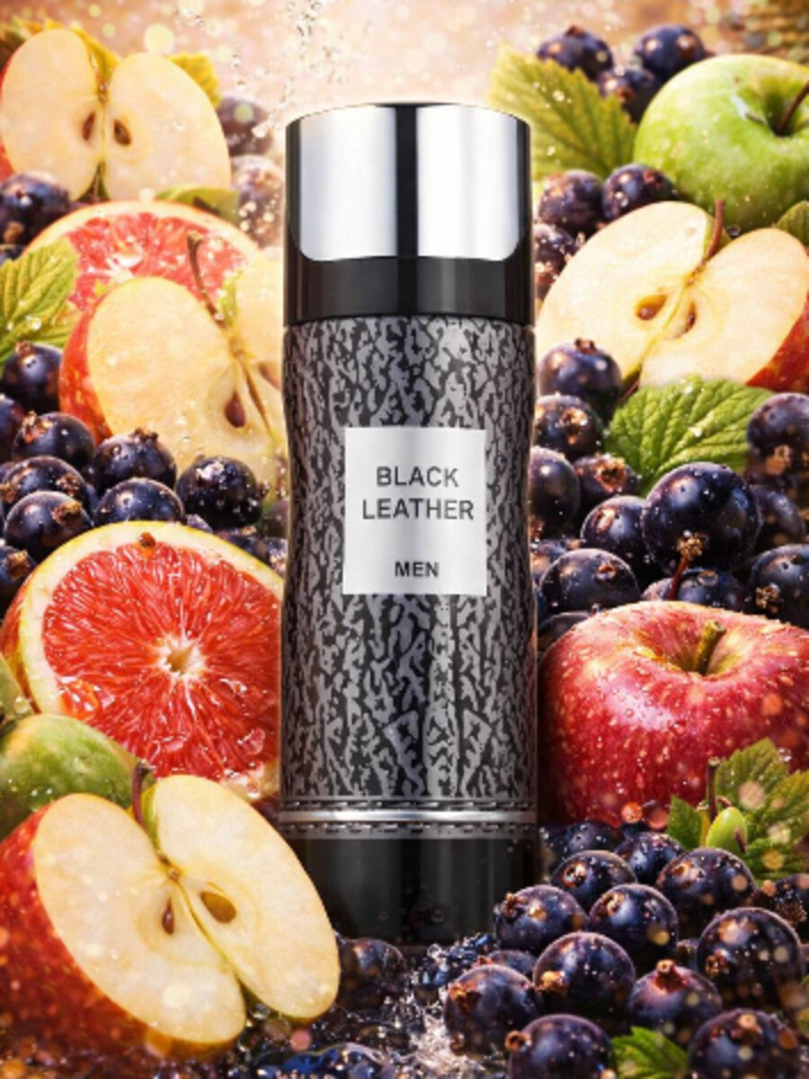 Дезодорант мужской Fragrance World Black Leather Men , 200 мл