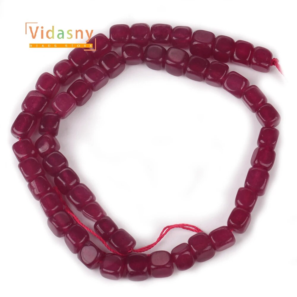 Бусины Vidasny бордовые, 8 мм, Red