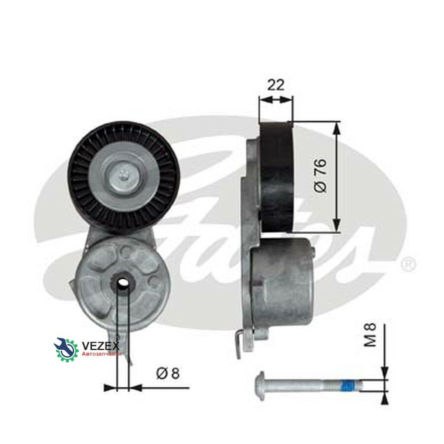GATES T39141 Ролик натяжителя
