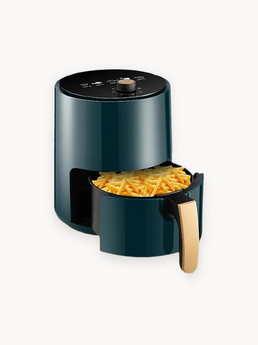 Аэрофритюрница электрическая 4 литров, зеленый аэрогриль аэрофритюрница