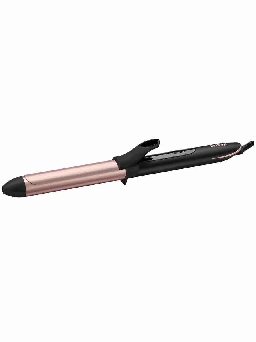 Щипцы для завивки BaByliss Rose Quartz C451E, 25 мм, кварцевокерамическое покрытие, 6 режимов, автоотключение, розовый/чёрный