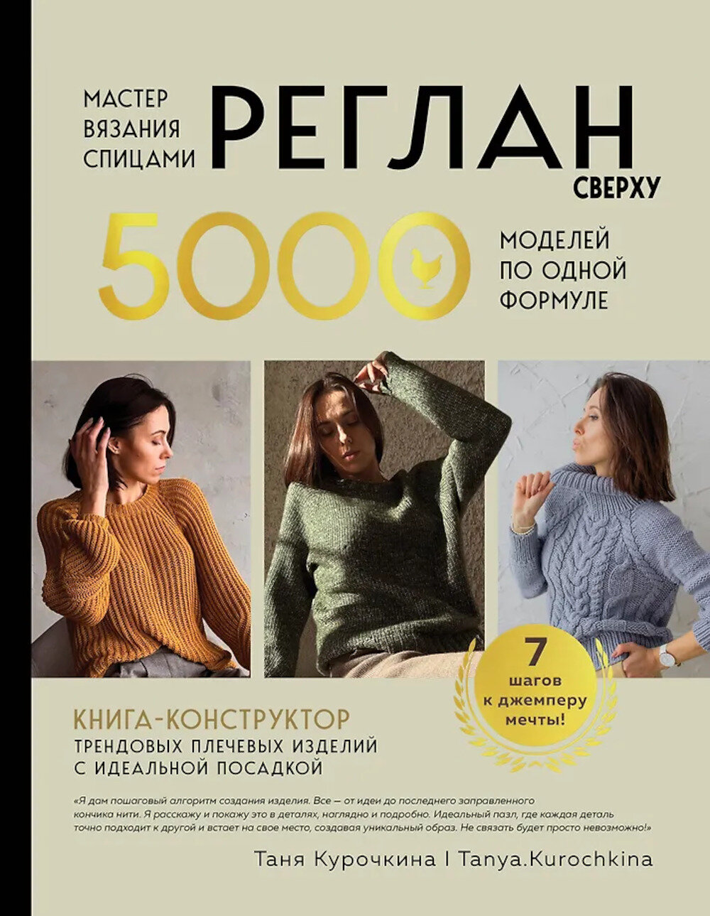 Мастер вязания спицами. Реглан сверху. 5000 моделей по одной формуле. Книга-конструктор трендовых плечевых изделий с идеальной посадкой. Курочкина Т. А.