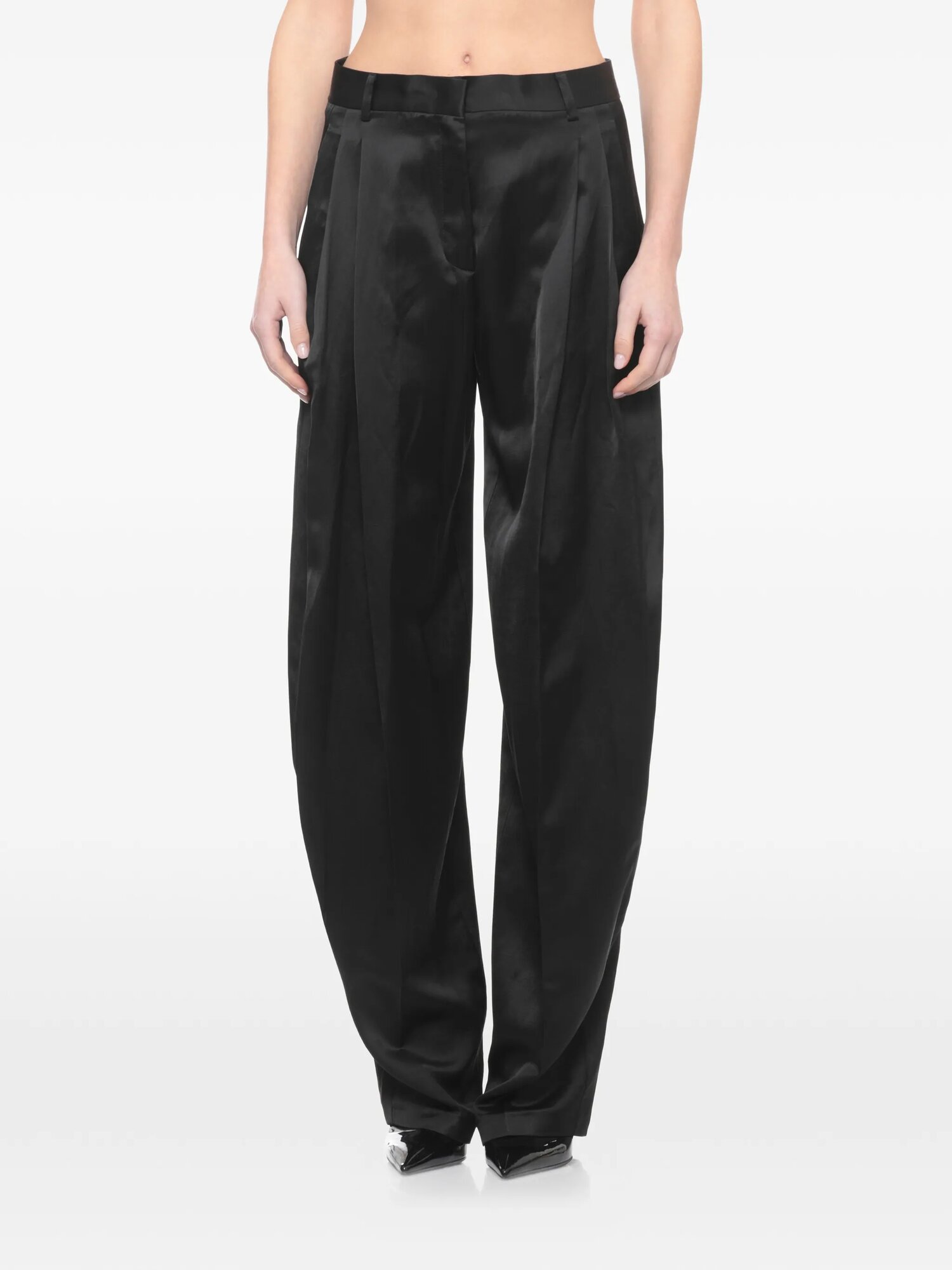 Брюки THE ANDAMANE Pleated trousers, размер 40, black/black — фото 1