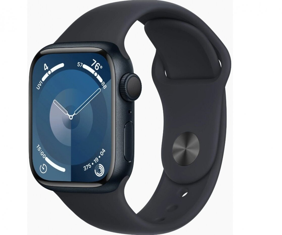 Умные часы Apple Watch Series 9 41mm Aluminium Case, Midnight Sport Band M/L