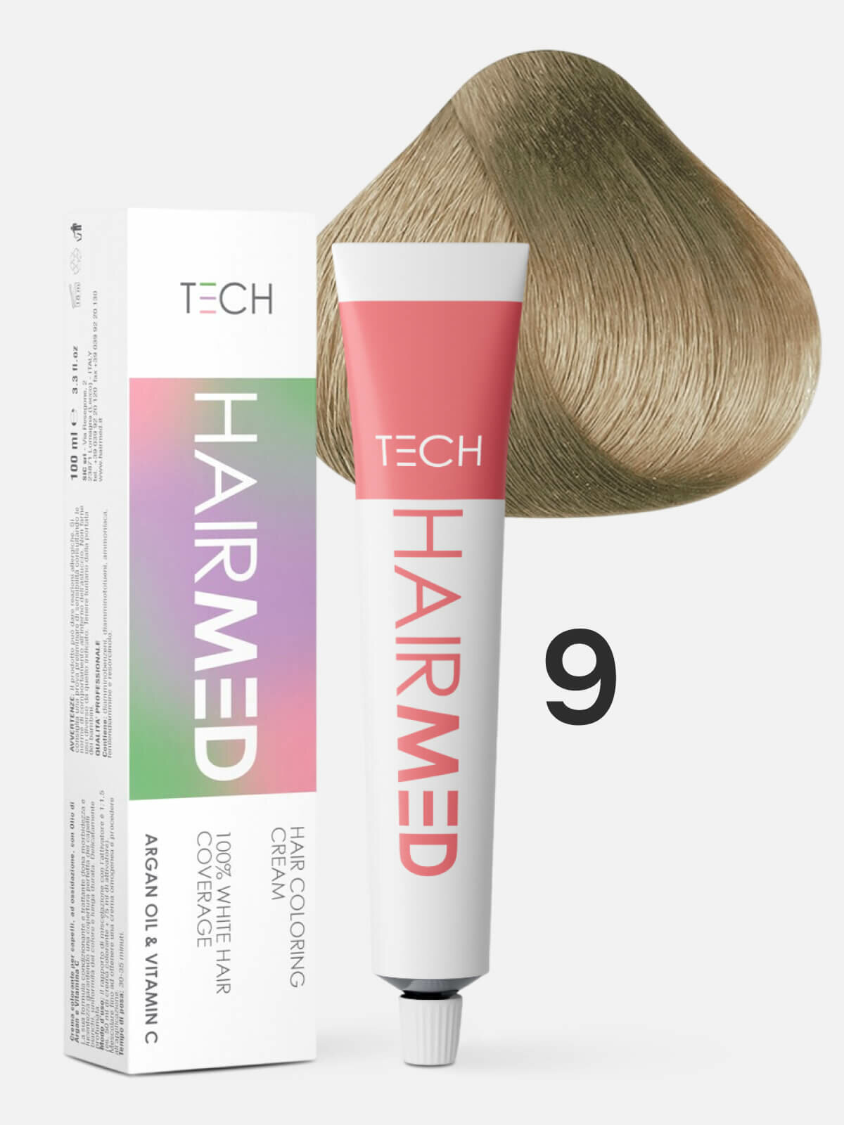 Крем - краска для волос профессиональная Hairmed 9 Блонд, 100 мл