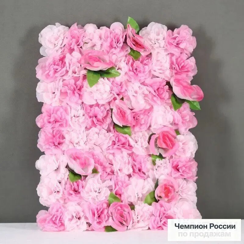 Искусственные цветы панно из роз 400x600мм для свадьбы или детской комнаты 1шт